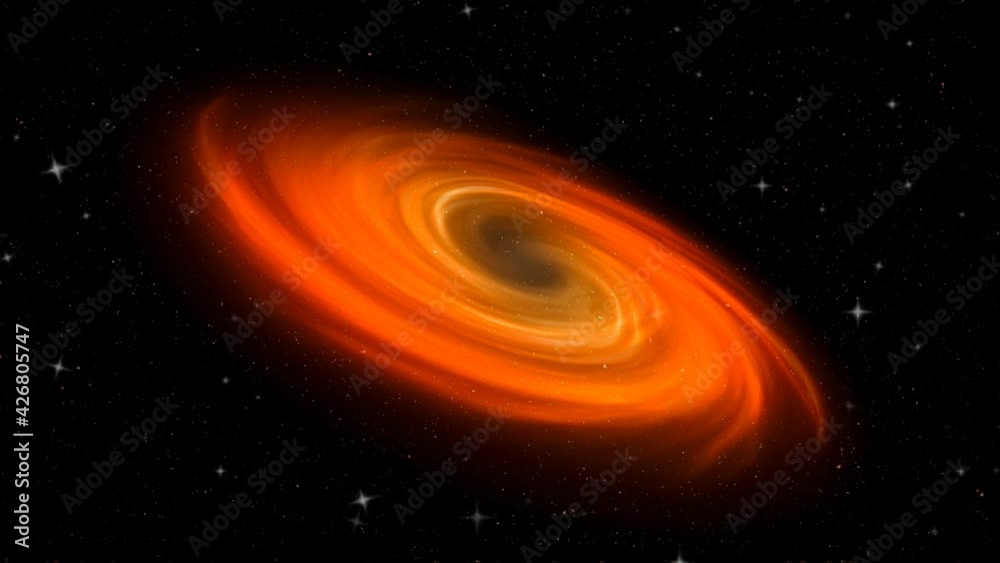 Supermassive black hole rotation Loop with twinkle stars - 4K Rotating ...
