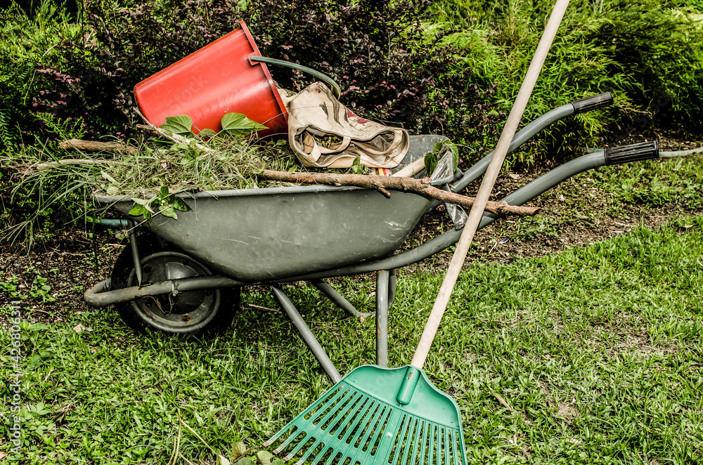 Gardening tools and utensils for maintaining public parks and amenities ...