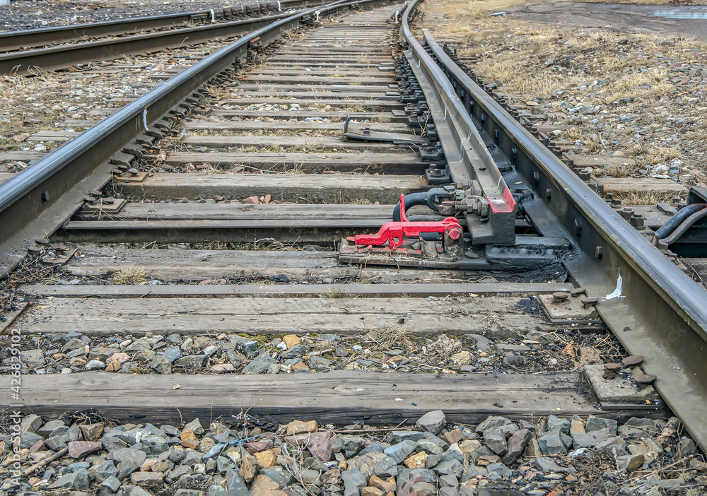 Run-off points (Catch points) of Trans-Siberian railroad. railway ...