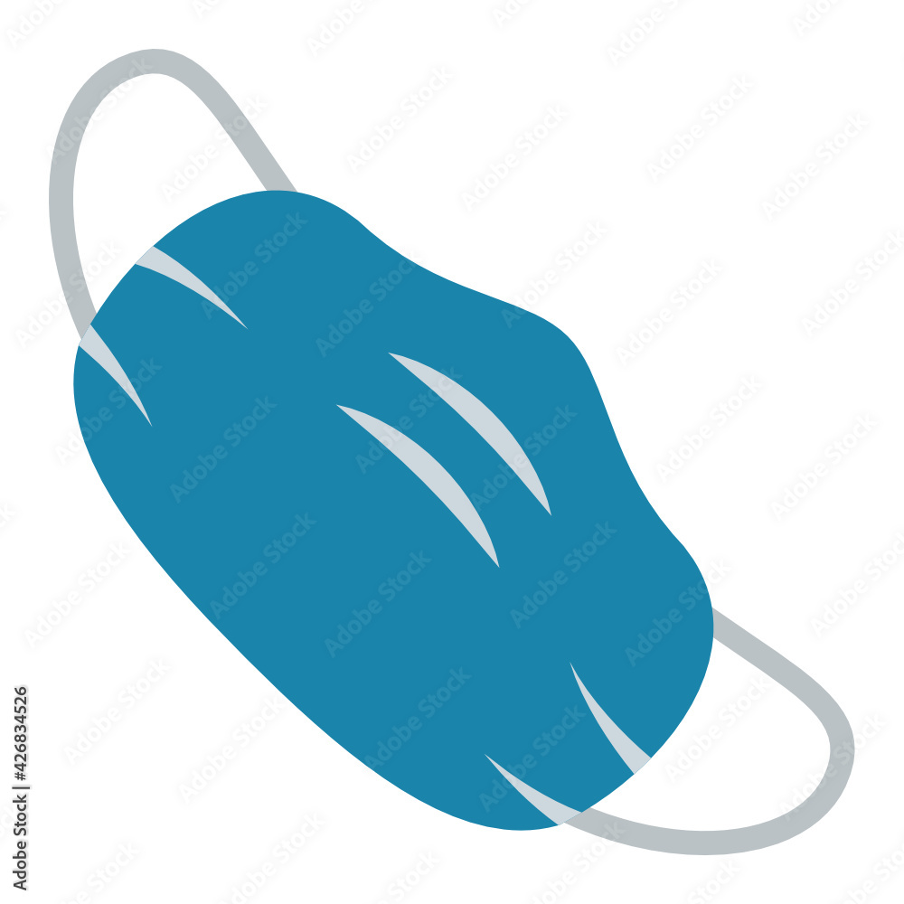 Medical Face Mask Concept, PPE respirator Vector Icon Design, Personal ...