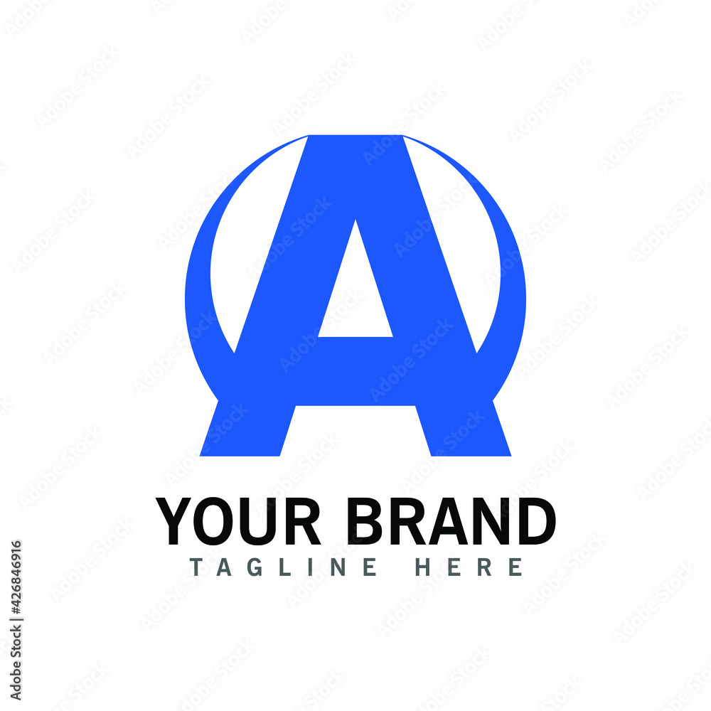 Modern icon design A letter shape element with business card template ...