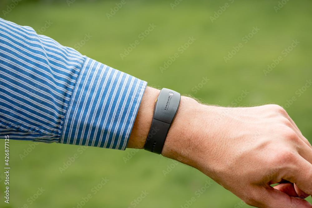 SHEFFIELD, UK – OCTOBER 12, 2019: A man in a shirt wearing a Philips ...