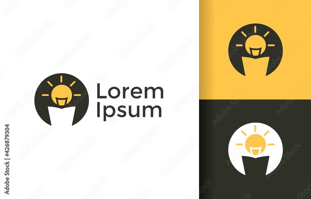 Lamp library light of education logo company, logo vector template ...