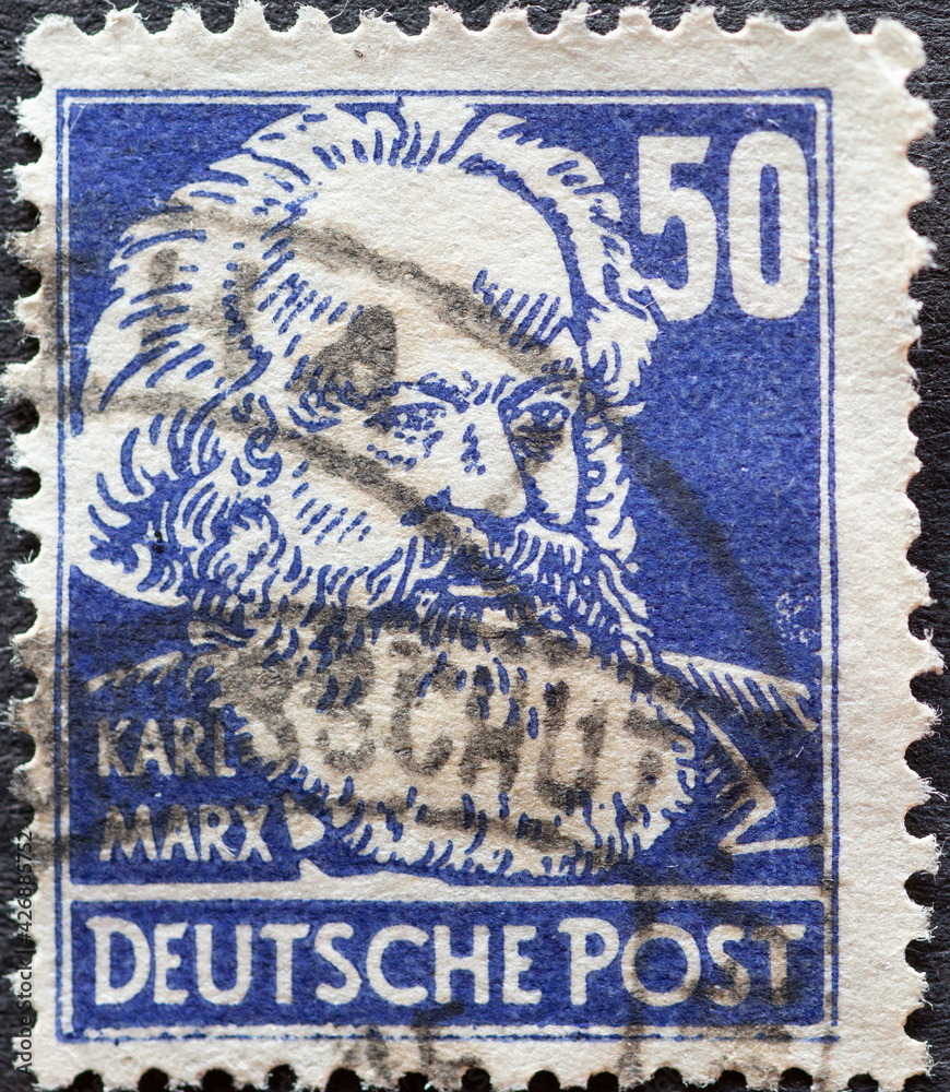 GERMANY - CIRCA 1948: a postage stamp from Germany, showing a portrait ...