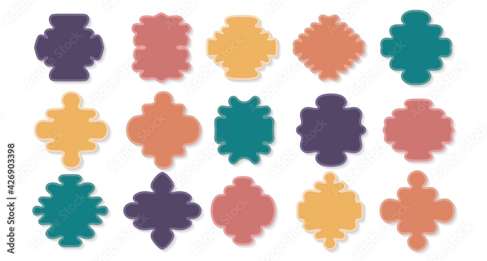 Set of cute colorful labels and tags. Template for design elements ...