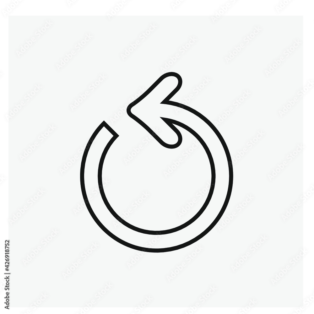 Again vector icon. Editable stroke. Linear style sign for use on web ...