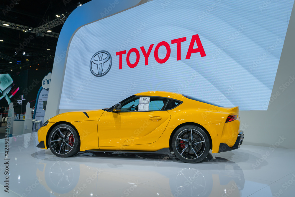 New Toyota Supra GR sport car show on display in 42th Bangkok ...