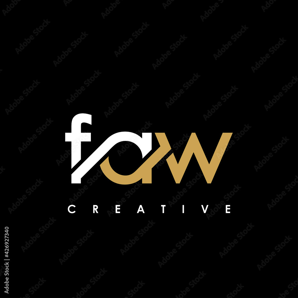 FAW Letter Initial Logo Design Template Vector Illustration Stock ...