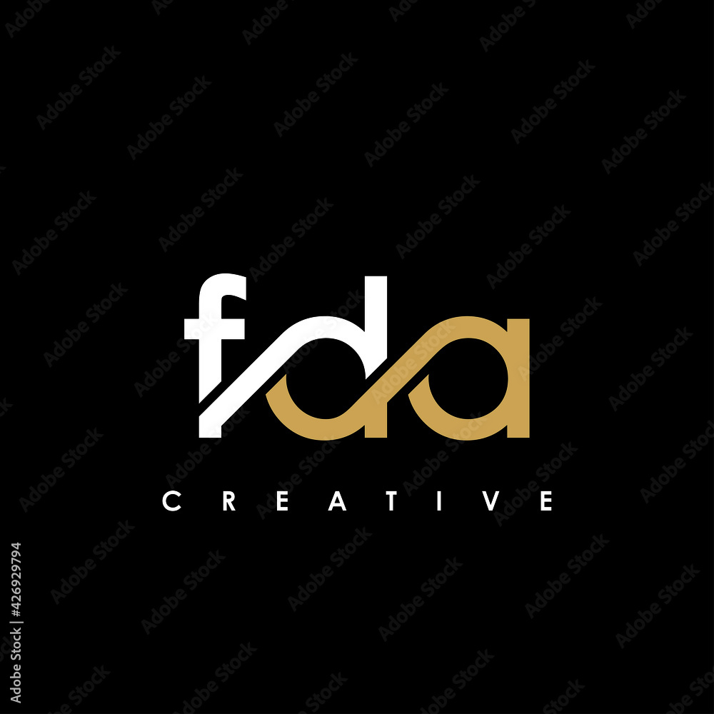 FDA Letter Initial Logo Design Template Vector Illustration Stock ...