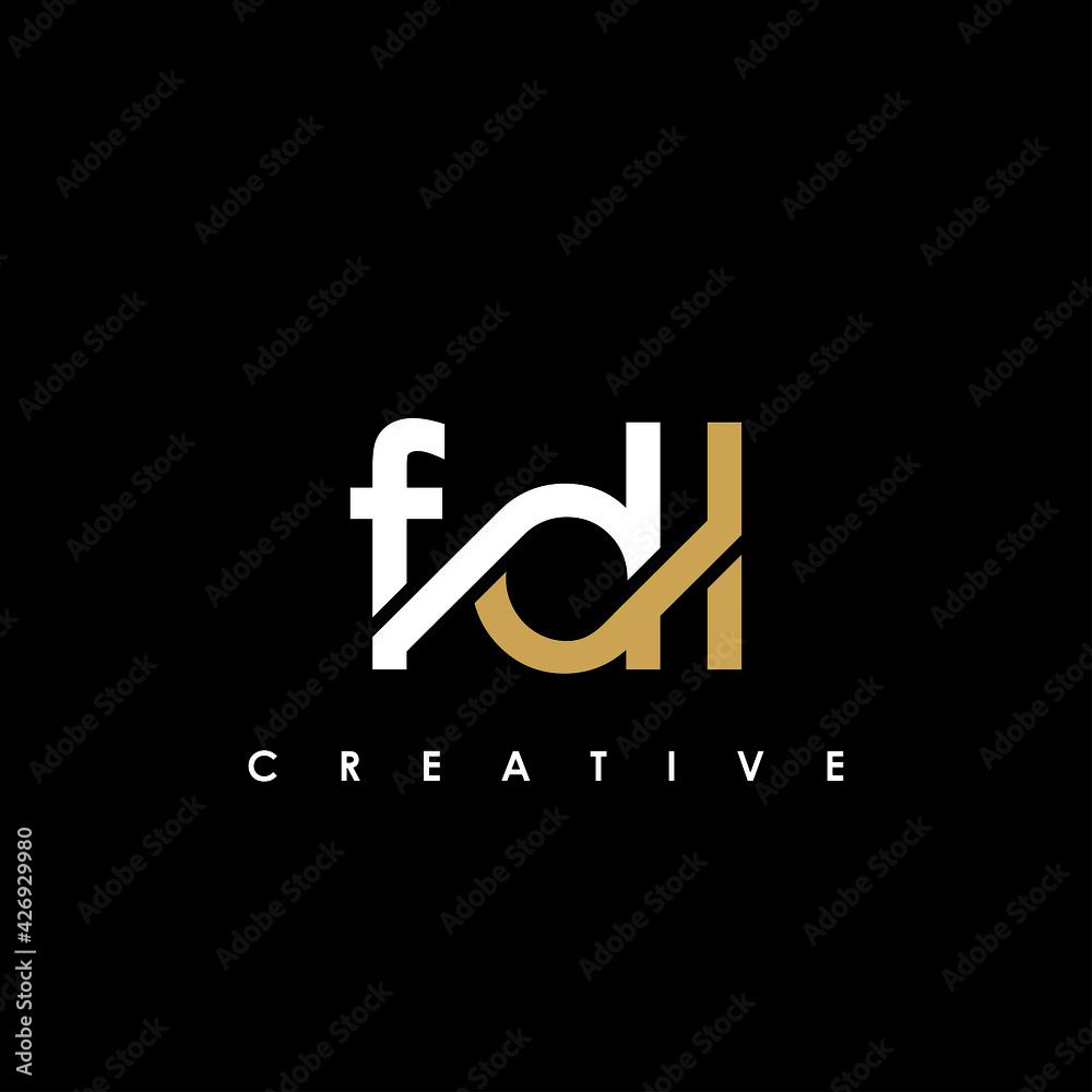 FDL Letter Initial Logo Design Template Vector Illustration Stock ...