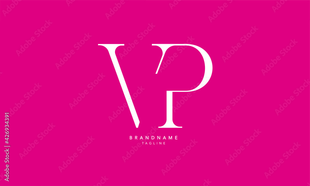 Alphabet letters Initials Monogram logo VP, PV, V and P Stock Vector ...