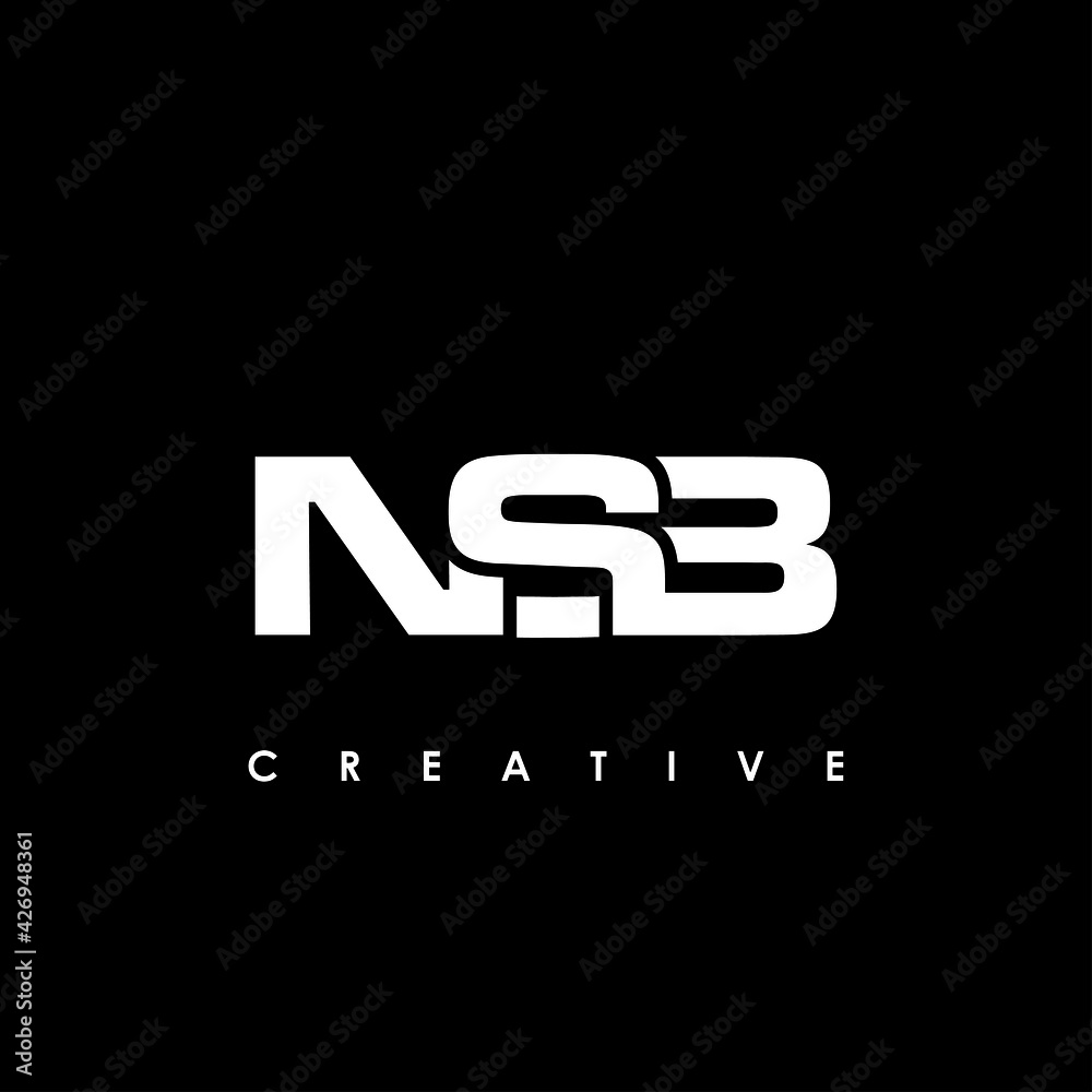 NSB Letter Initial Logo Design Template Vector Illustration Stock ...