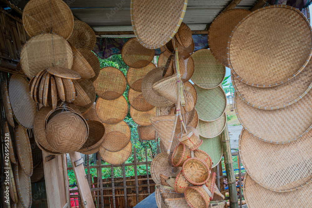 Handicraft of rural Northeast India. Wicker baskets and other ...