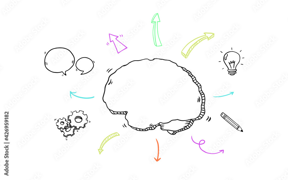 Creative vector illustration of mind map infographic template isolated ...