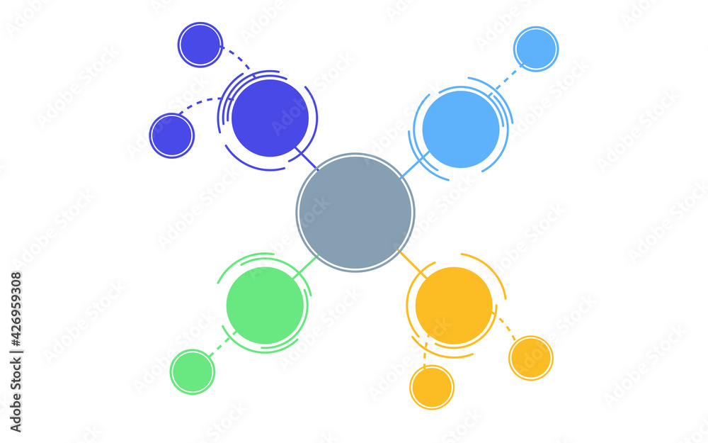 Creative vector illustration of mind map infographic template isolated ...
