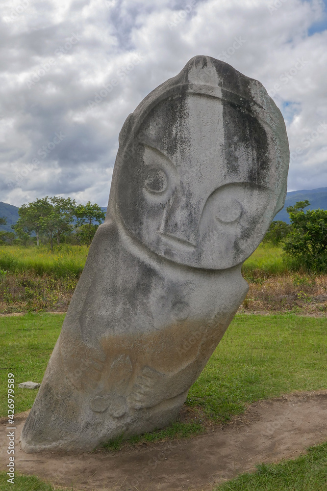 Mysterious ancient stone megalith known as Polindo standing in situ in ...