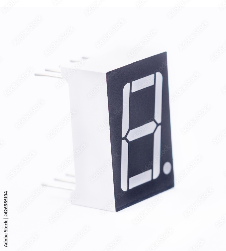 Seven-segment LCD display with dot for electronic devices and arduino ...