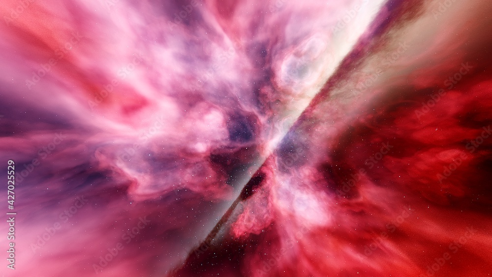 red-violet nebula in outer space, horsehead nebula, unusual colorful ...