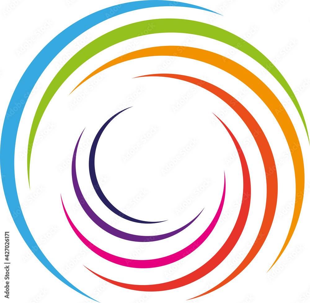 Spirale in Farbe, Farbig, Maler, Logo, Icon Stock Vector | Adobe Stock