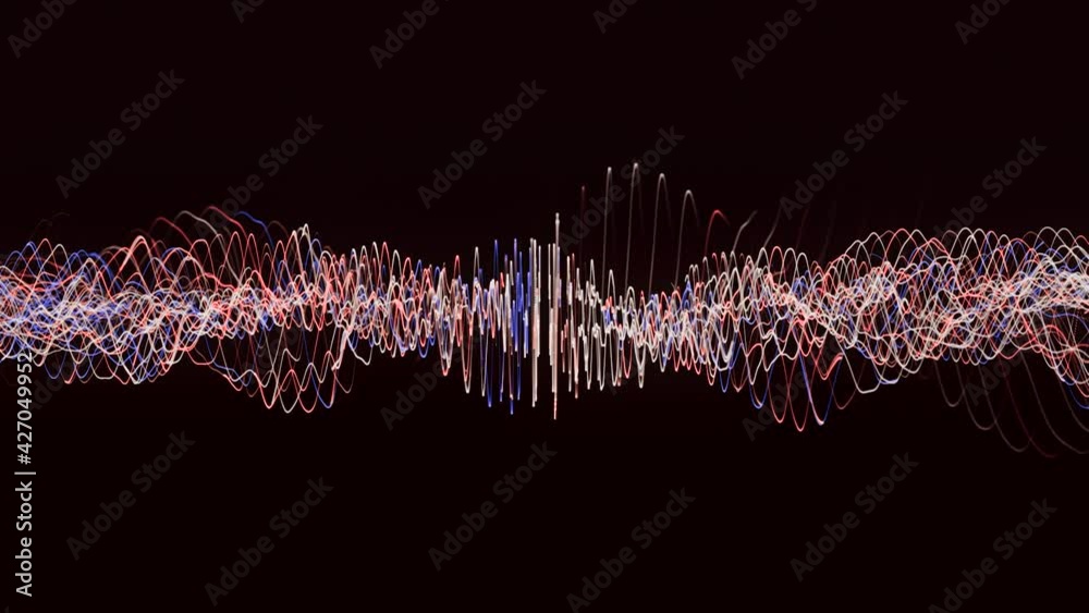 Spiral of moving waves. Animation. Electronic spiral of pulsating and ...