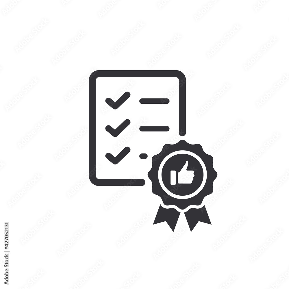 Tasks icon. Clipboard - vector icon. Task done. Signed approved ...