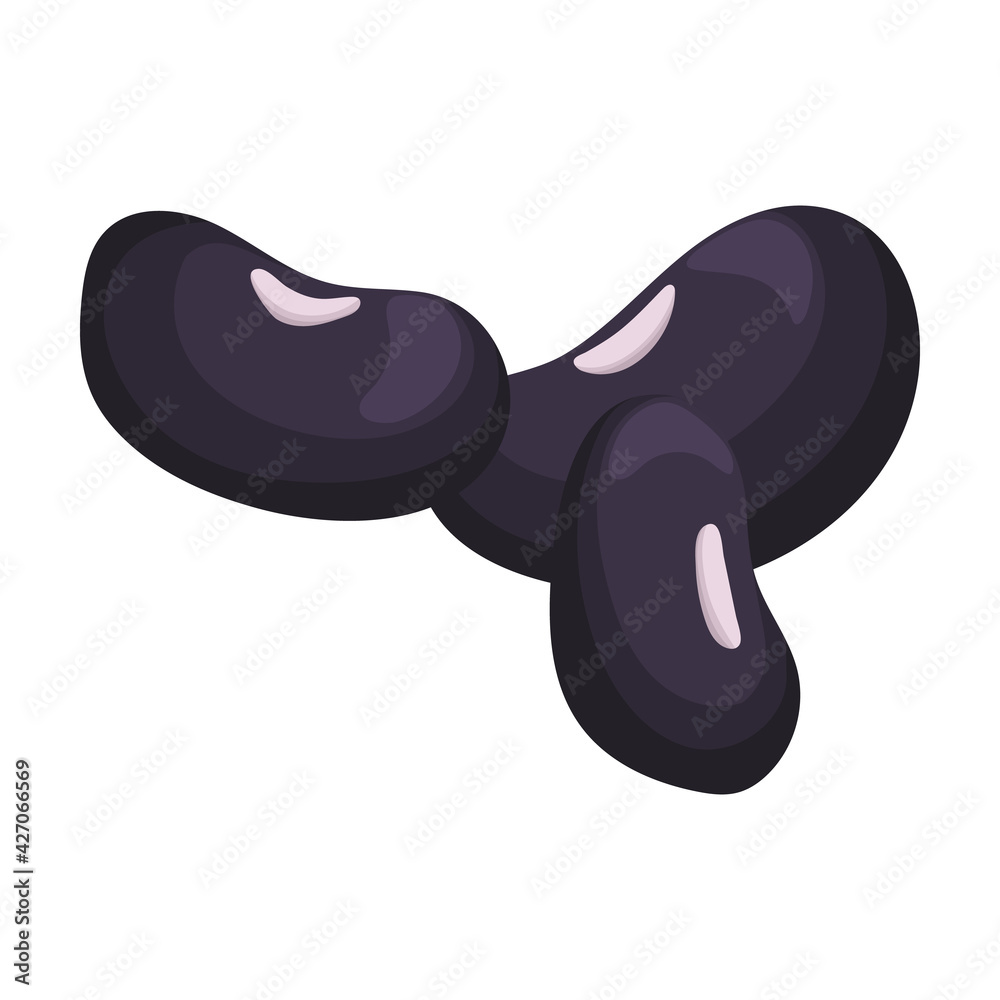 Beans vector cartoon icon. Vector illustration bean on white background ...