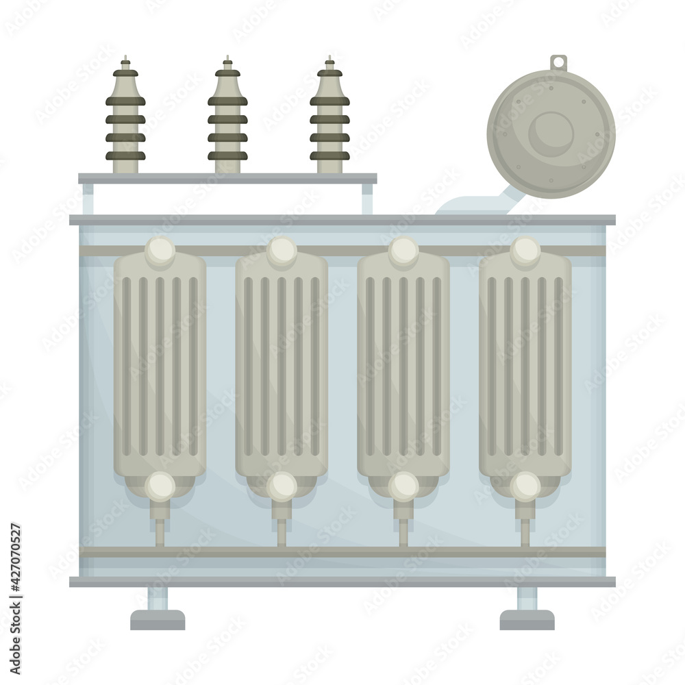 Transformer vector cartoon icon. Vector illustration electric equipment ...