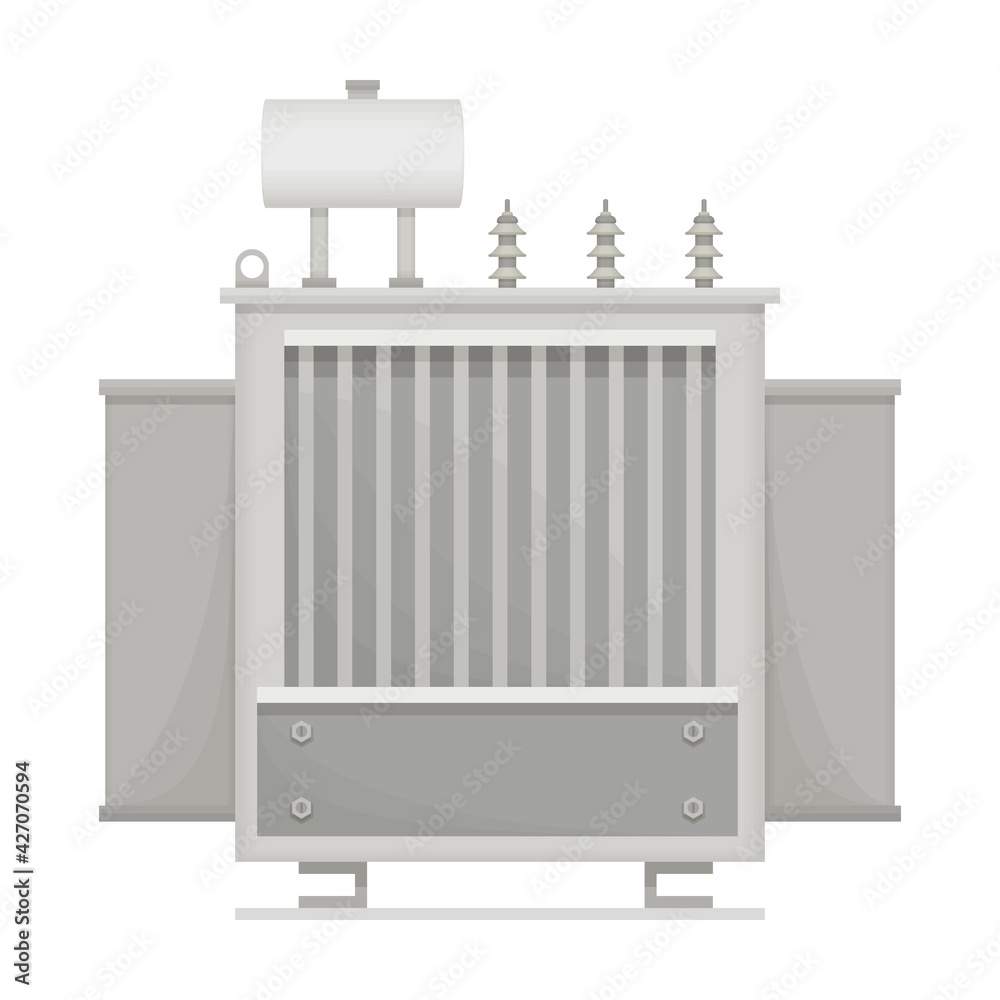 Transformer vector cartoon icon. Vector illustration electric equipment ...