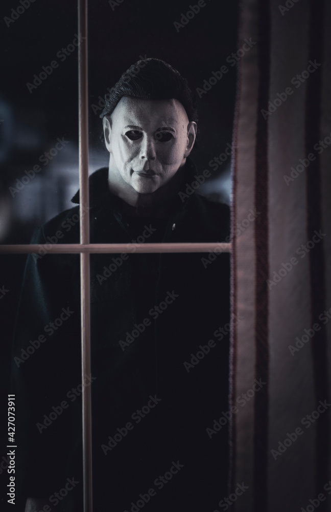 NEW YORK USA: APRIL 14 2021: Halloween horror movie slasher Michael ...