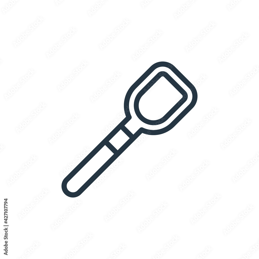 tongue cleaner icon. Thin linear tongue cleaner outline icon isolated ...