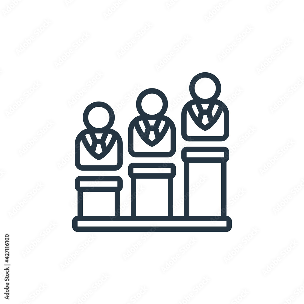 employee of the month icon. Thin linear employee of the month outline ...