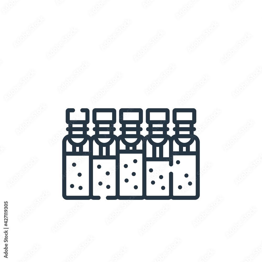 quantum dot icon. Thin linear quantum dot outline icon isolated on ...