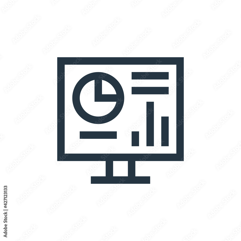 dashboard icon. Thin linear dashboard outline icon isolated on white ...