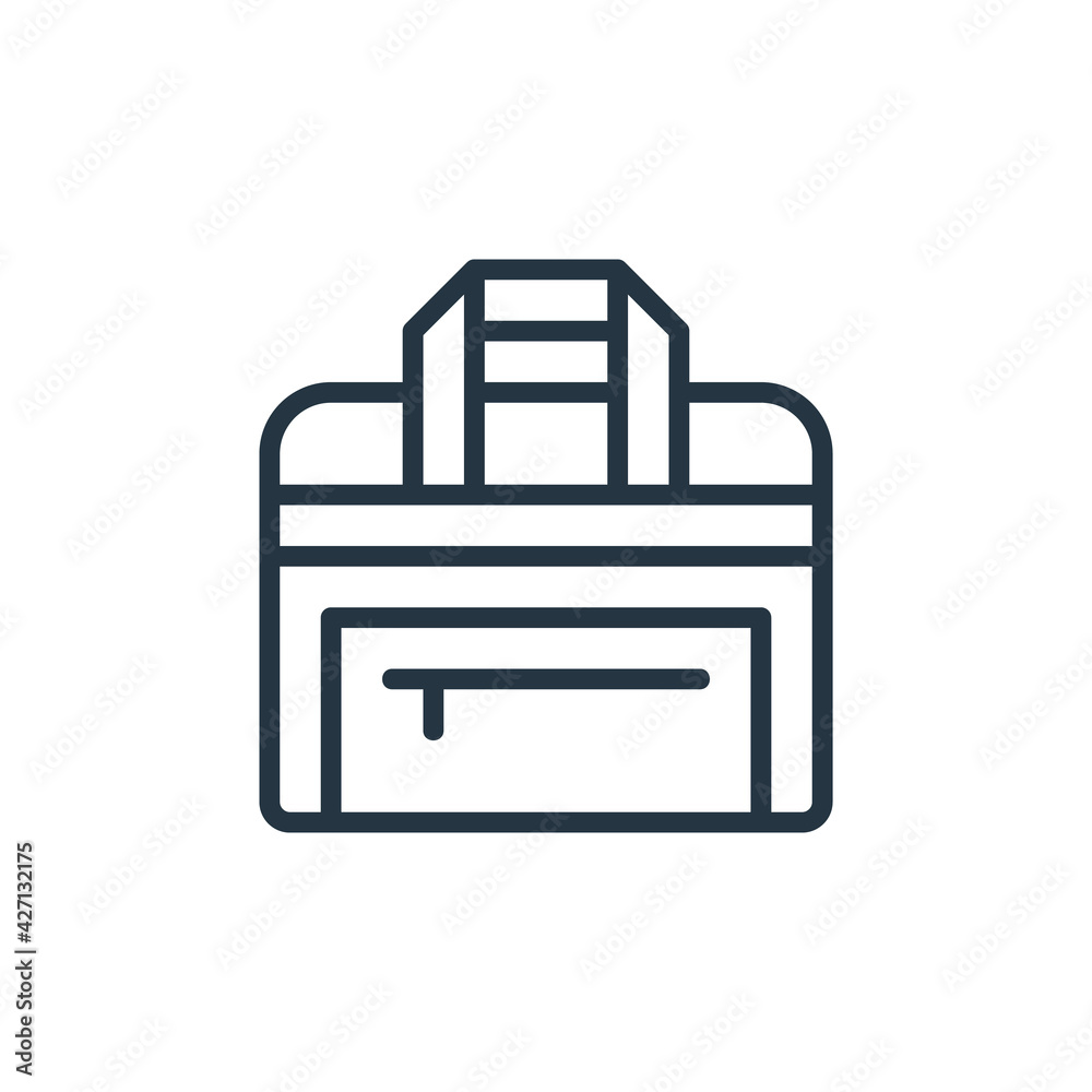 portfolio icon. Thin linear portfolio outline icon isolated on white ...