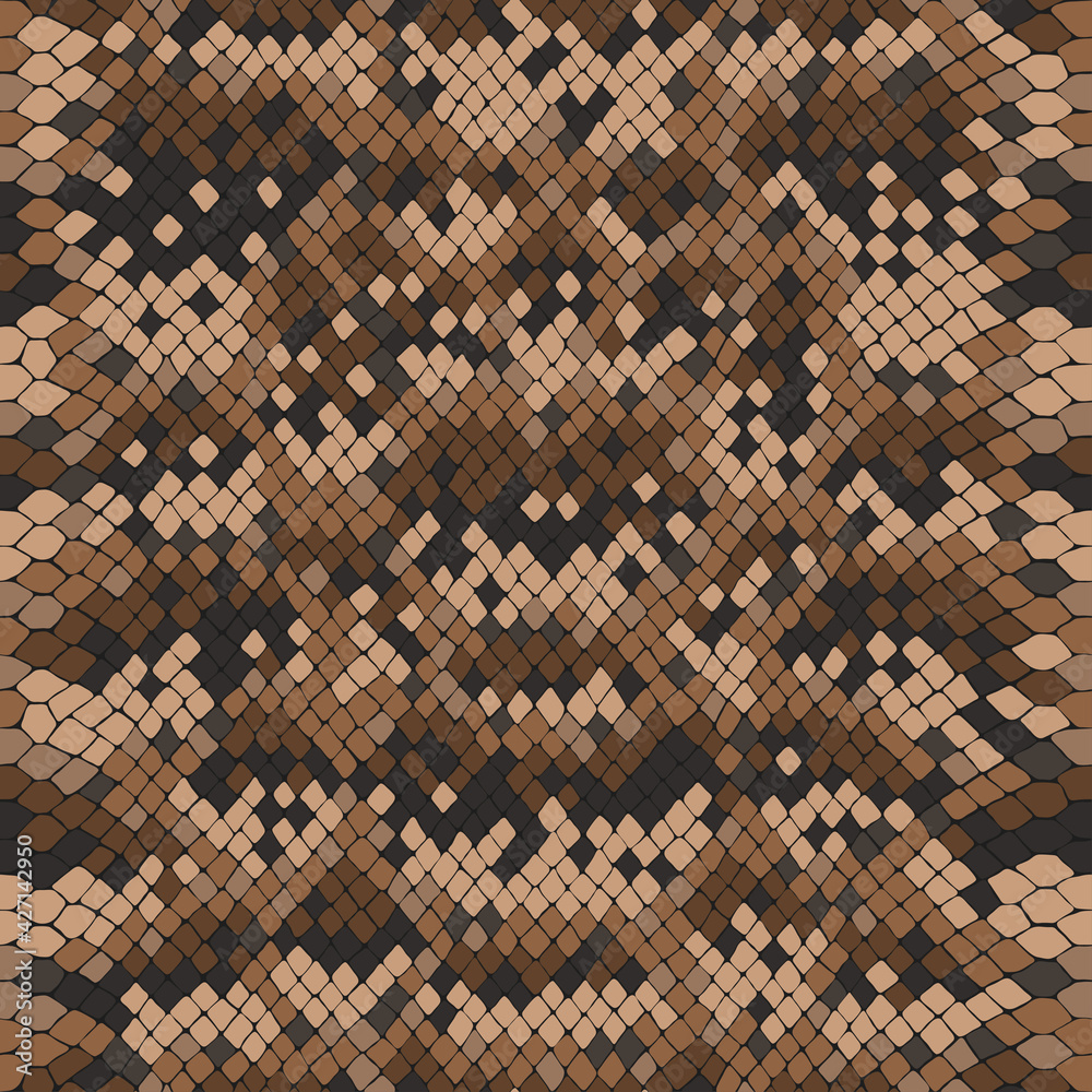 Vector snake skin, reptile camouflage pattern for fabric design. Animal ...