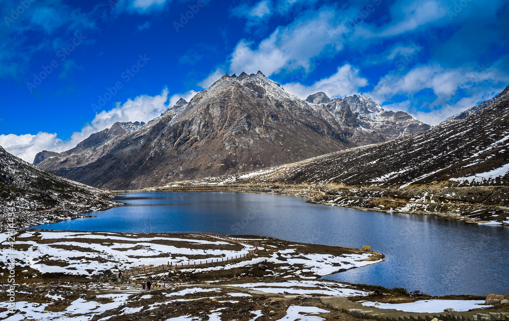 Lake in the Mountains. Sela Lake situated 13,700 feet on top of Sela ...