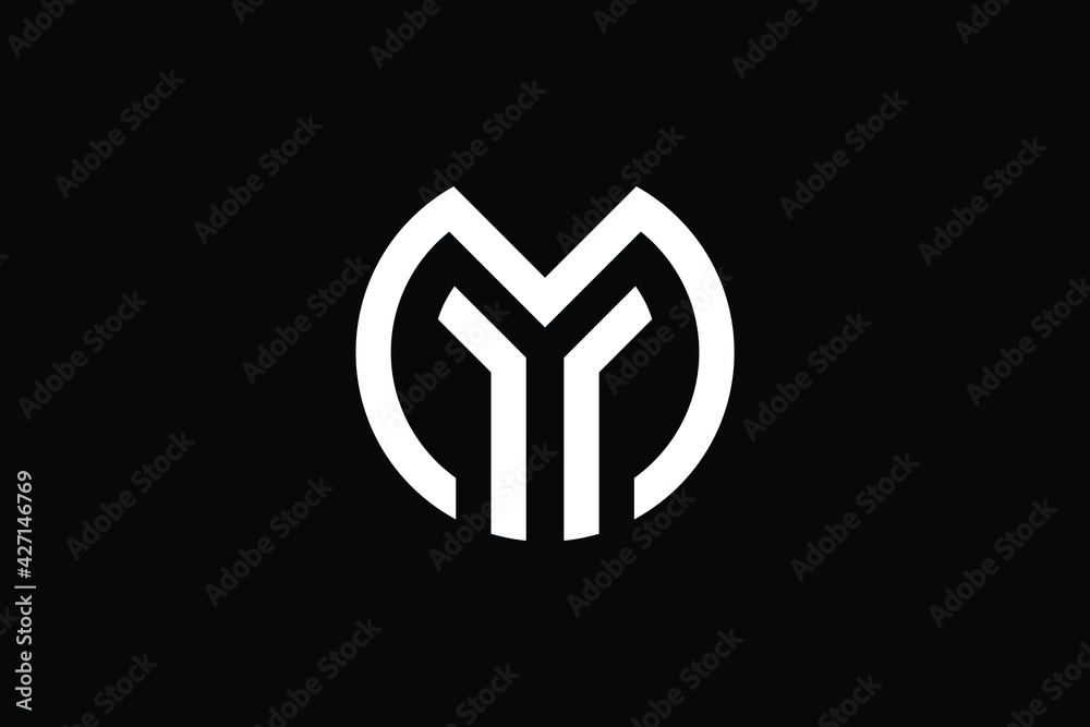 Creative Innovative Initial MY logo and YM logo. MY Letter Minimal luxury Monogram. YM ...