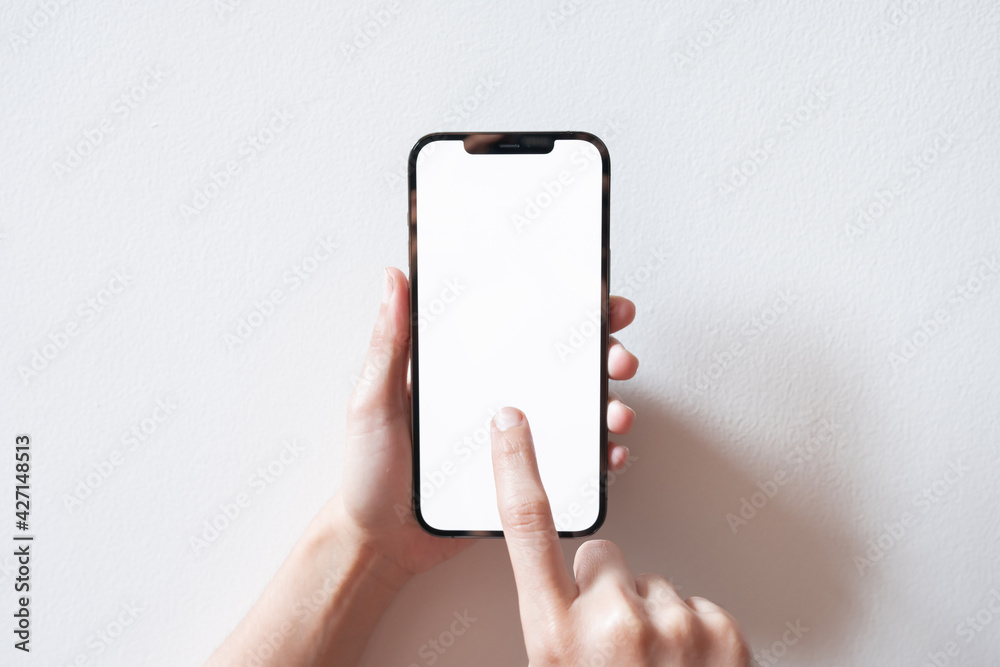Bangkok, Thailand - Apr 10, 2021: Close up hand holding black ...