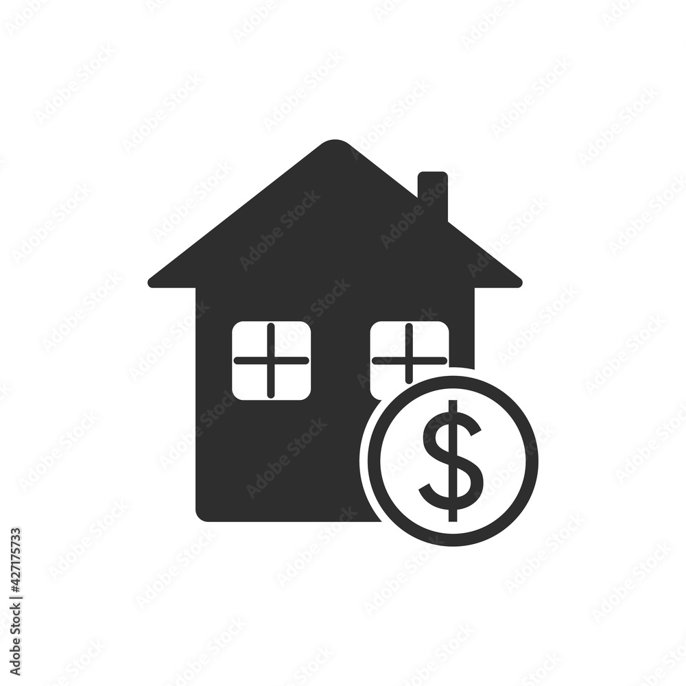 Cost construction silhouette icon. Clipart image isolated on white ...
