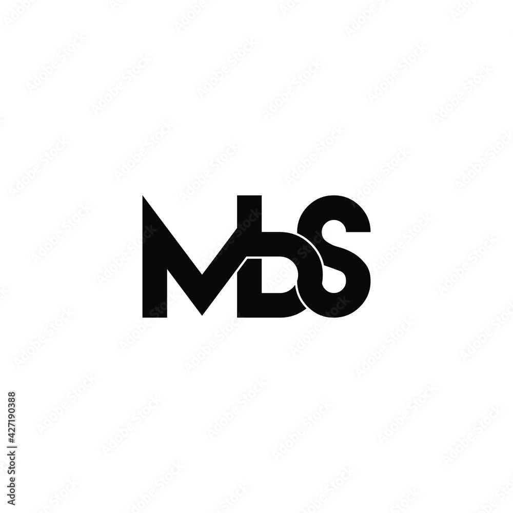 mbs letter original monogram logo design Stock Vector | Adobe Stock