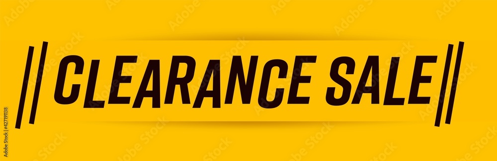Yellow clearance sale social media marketing header banner. Minimal ...