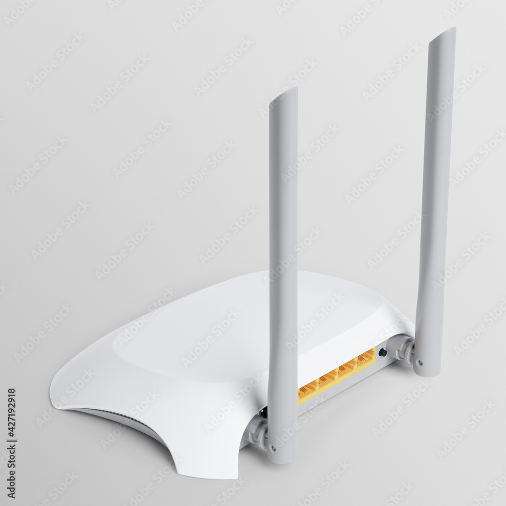 Wireless router mockup 5G network device Stock Photo | Adobe Stock