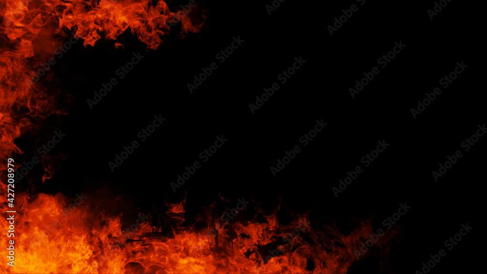 Fire on isolated background. Perfect explosion effect for decoration ...
