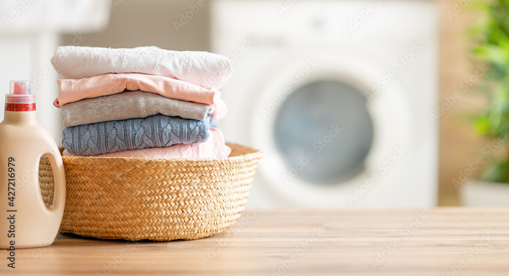 Interior of a real laundry room Stock Photo | Adobe Stock
