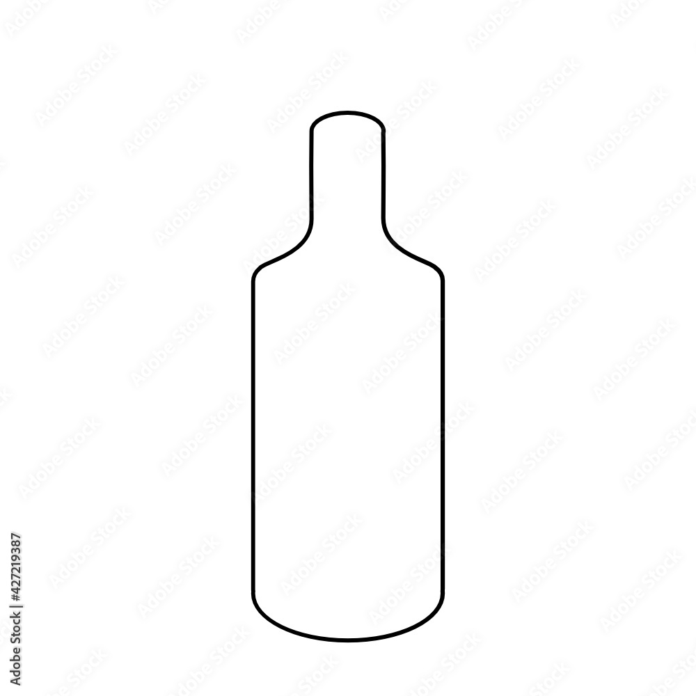 bottle isolated simple line drawing Stock Vector | Adobe Stock
