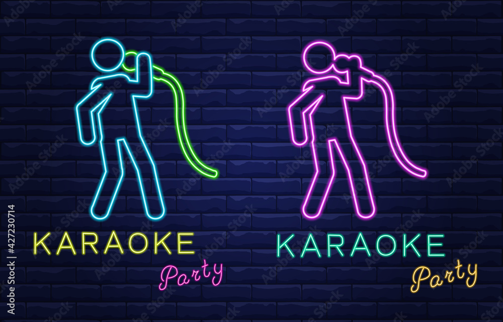 Neon light and sign. Neon icons and banner. Special design of the neon ...