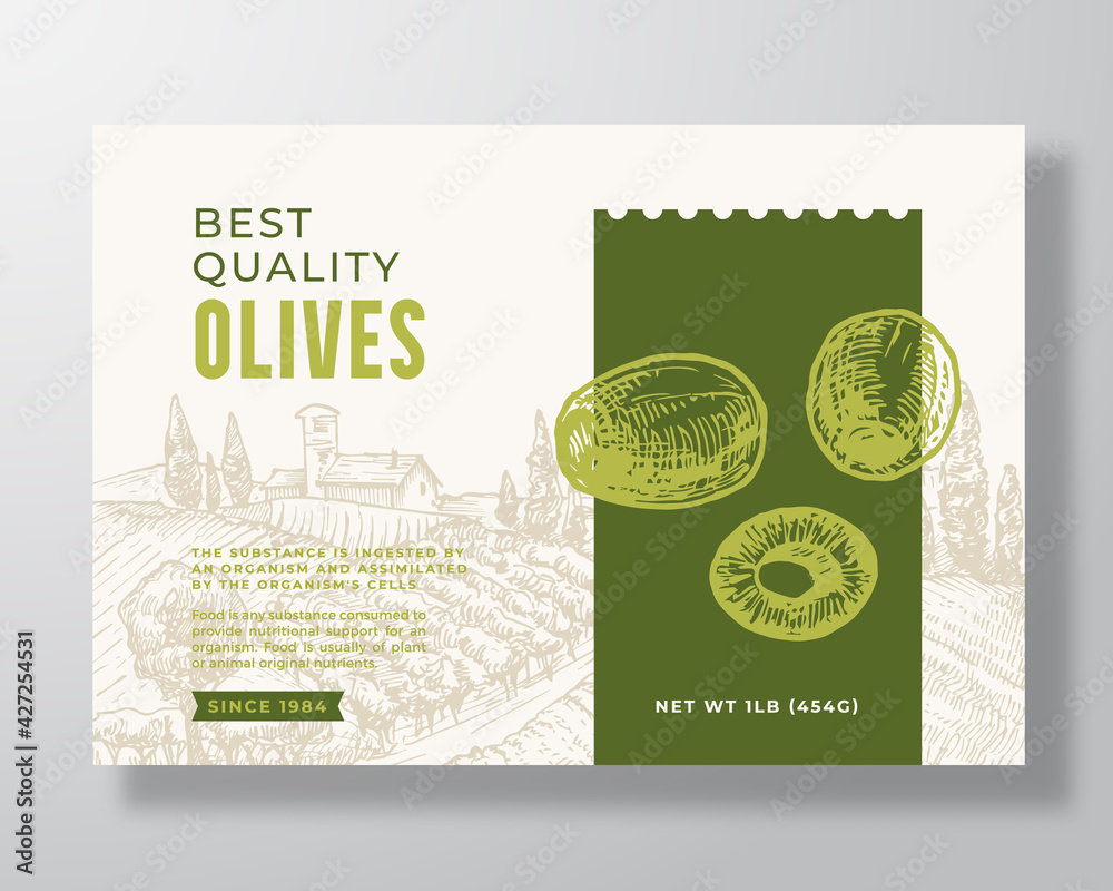 Vegetables Food Label Template. Abstract Vector Packaging Design Layout ...