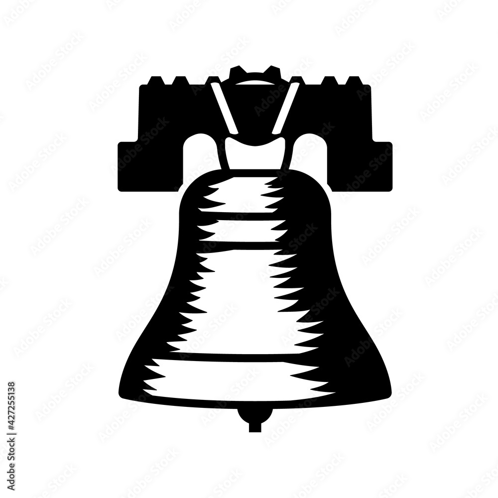 Old church bell icon. Clipart image isolated on white background Stock ...