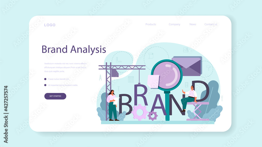 Rebranding web banner or landing page. Rebuilding marketing strategy ...