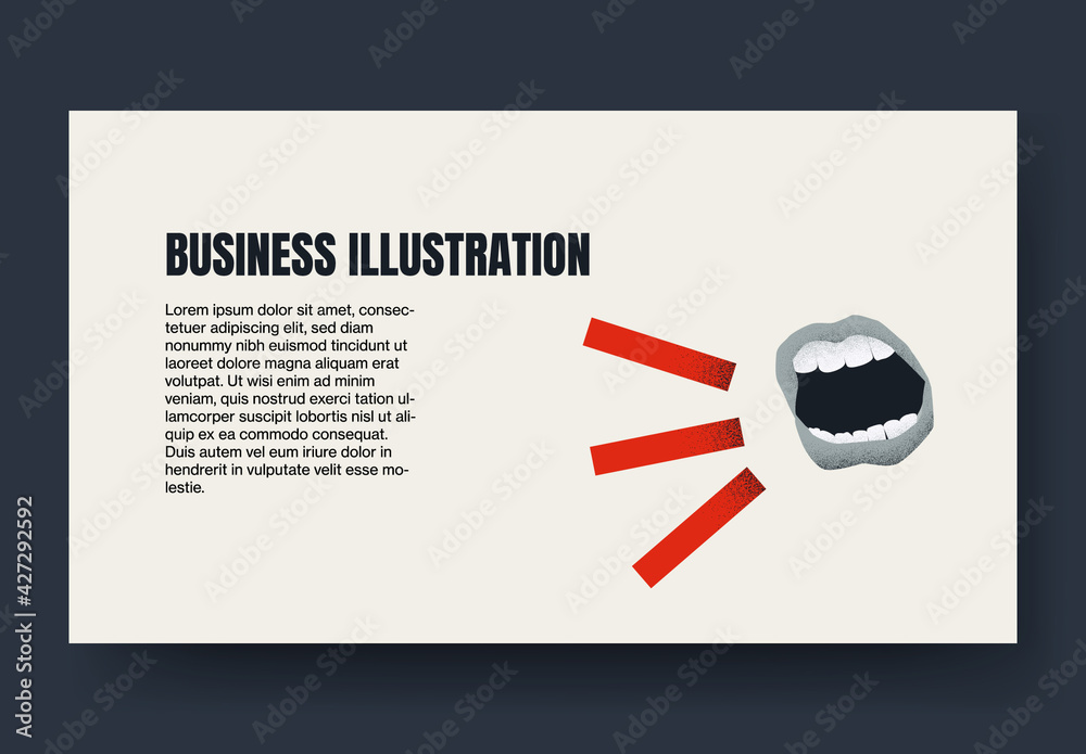Business Announcement Blog Post Layout Stock Template | Adobe Stock